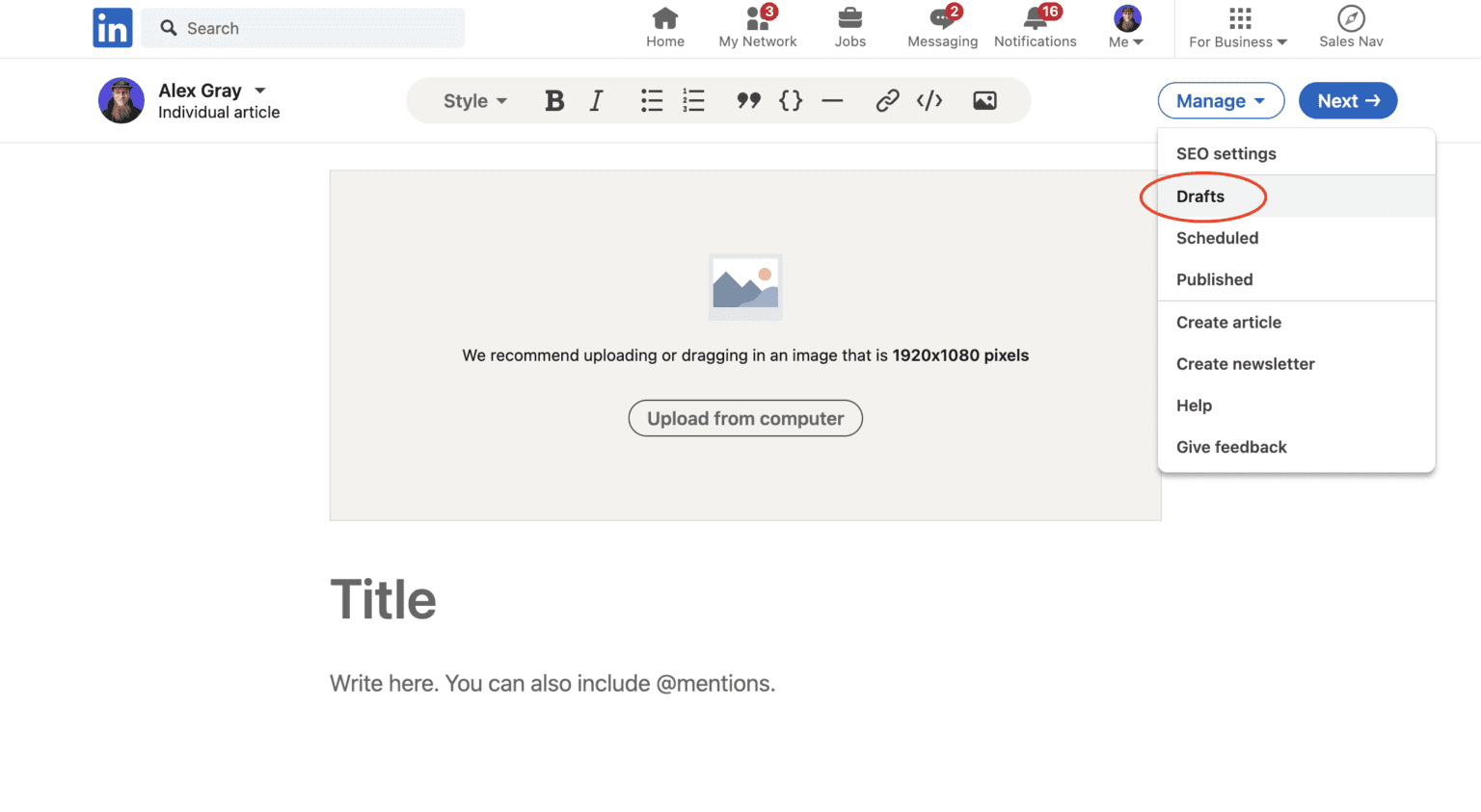How to Find Drafts on LinkedIn (Step by Step Guide)