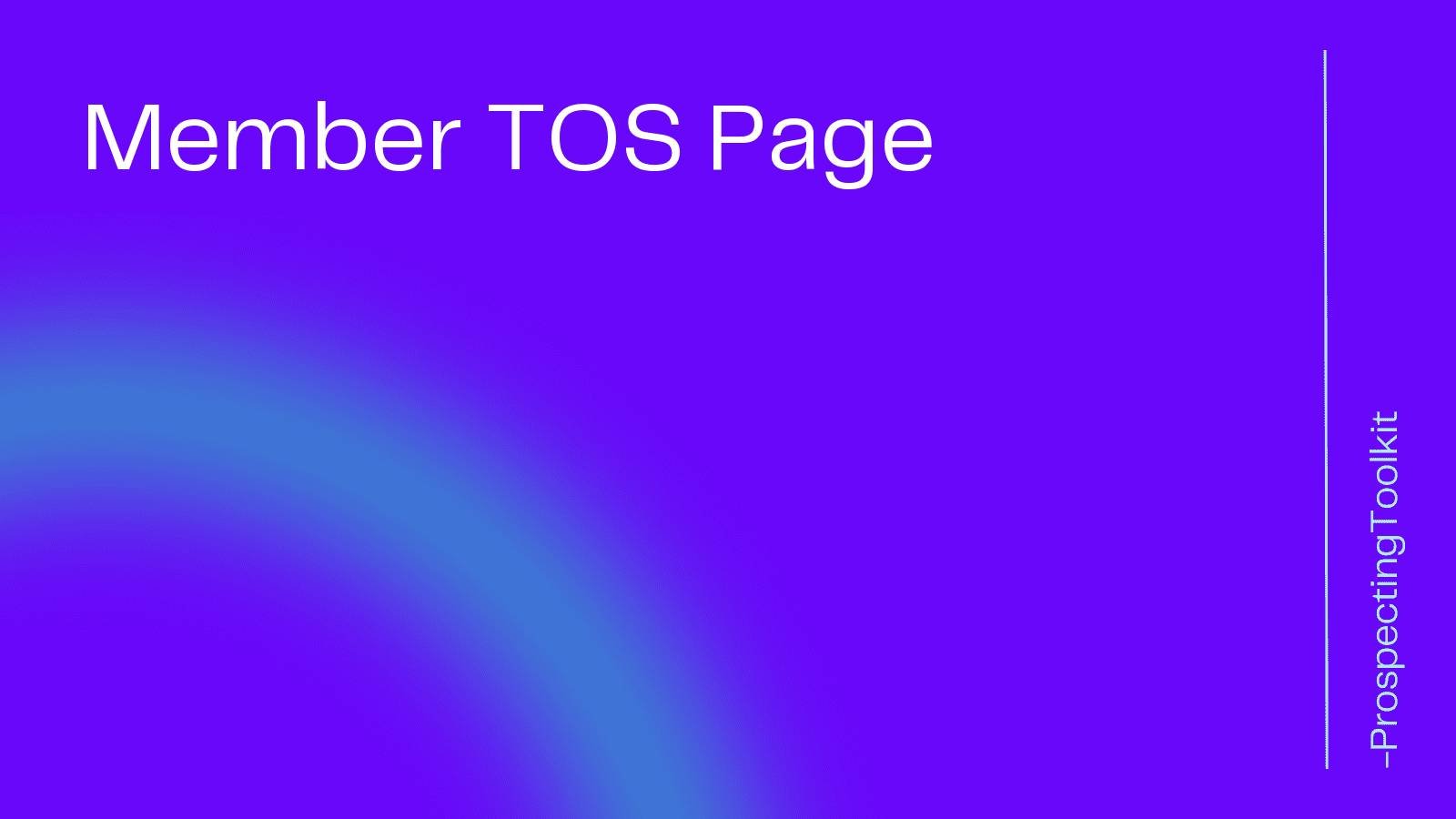 Member TOS Page